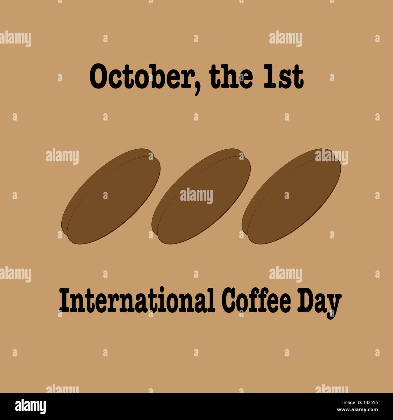 Cup coffee beans lettering Stock Vector Images - Alamy