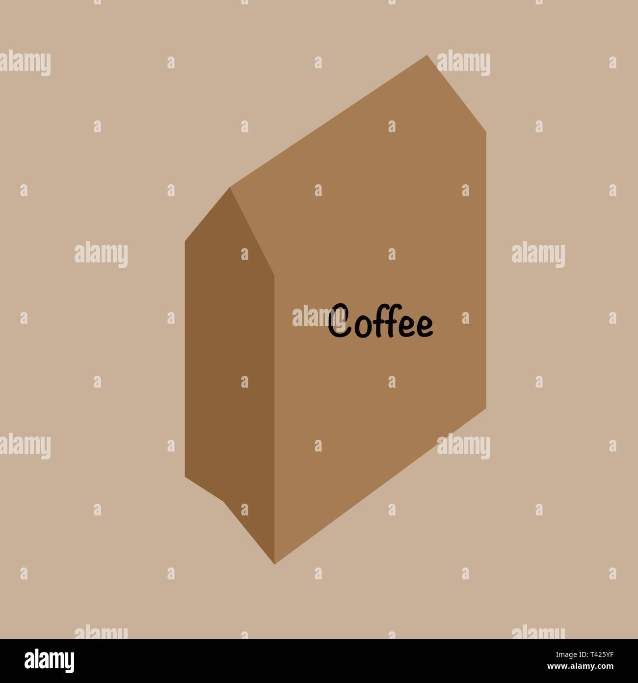 Brown paper pack tea Stock Vector Images - Alamy