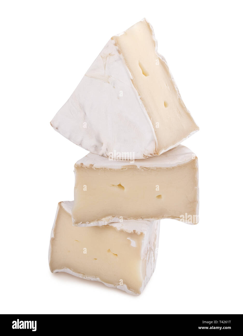 Brie isolated on white background. Clipping path Stock Photo - Alamy