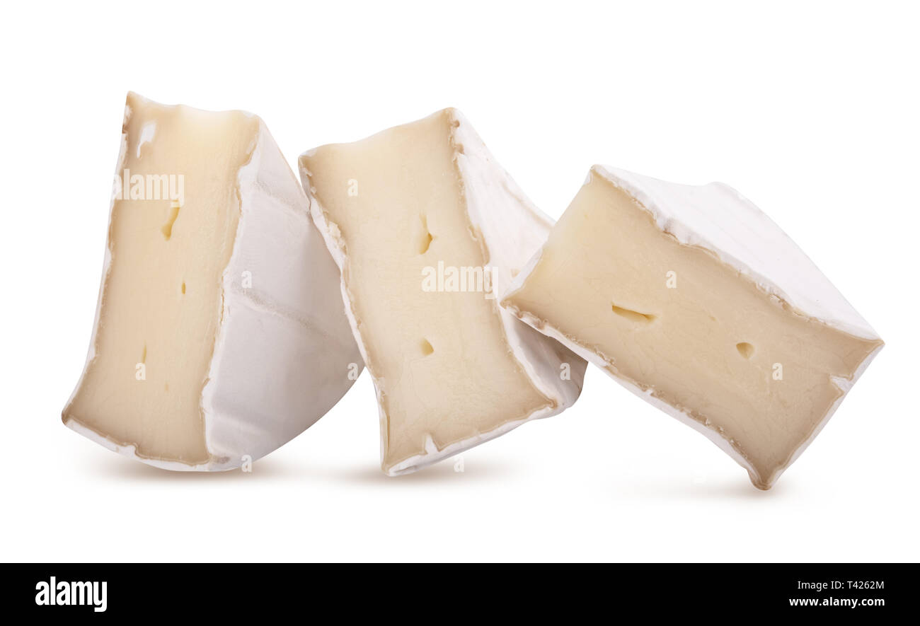 Brie isolated on white background. Clipping path Stock Photo - Alamy