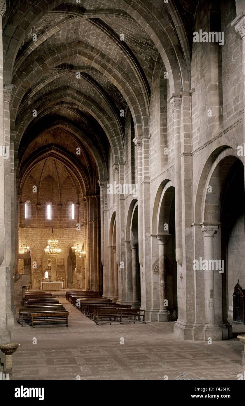 INTERIOR DE LA IGLESIA DEL MONASTERIO DE SANTA MARIA DE VERUELA - SIGLO ...