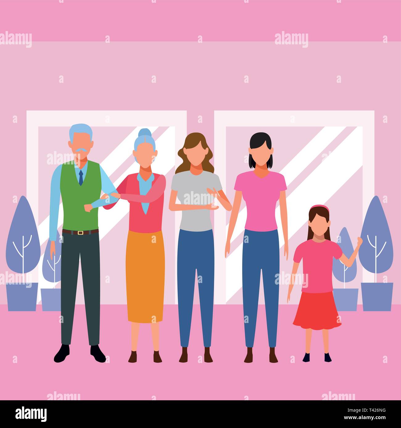 family avatar cartoon character Stock Vector Image & Art - Alamy