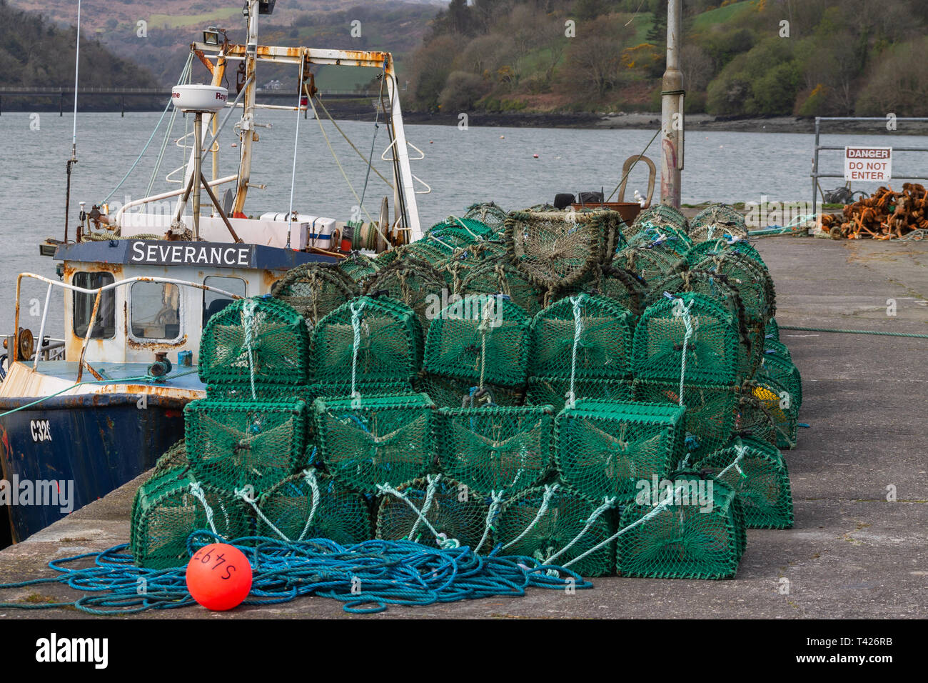 Lobster boat and pots ireland hi-res stock photography and images - Alamy