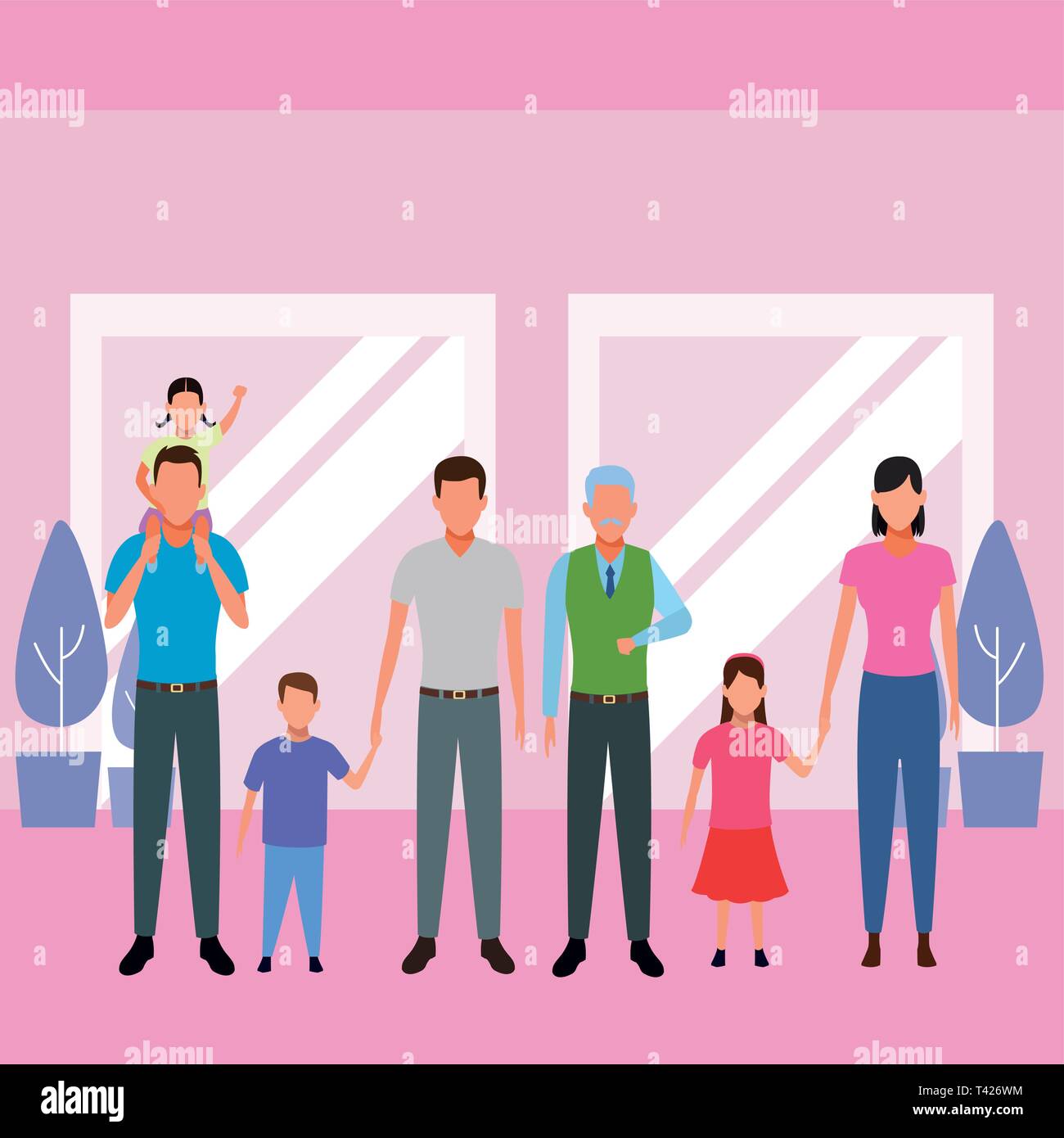 family avatar cartoon character Stock Vector Image & Art - Alamy