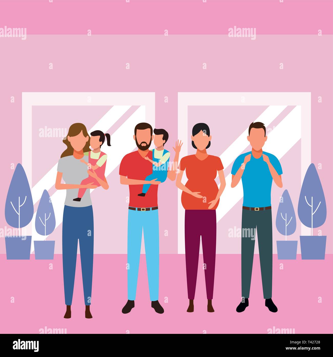 family avatar cartoon character Stock Vector Image & Art - Alamy