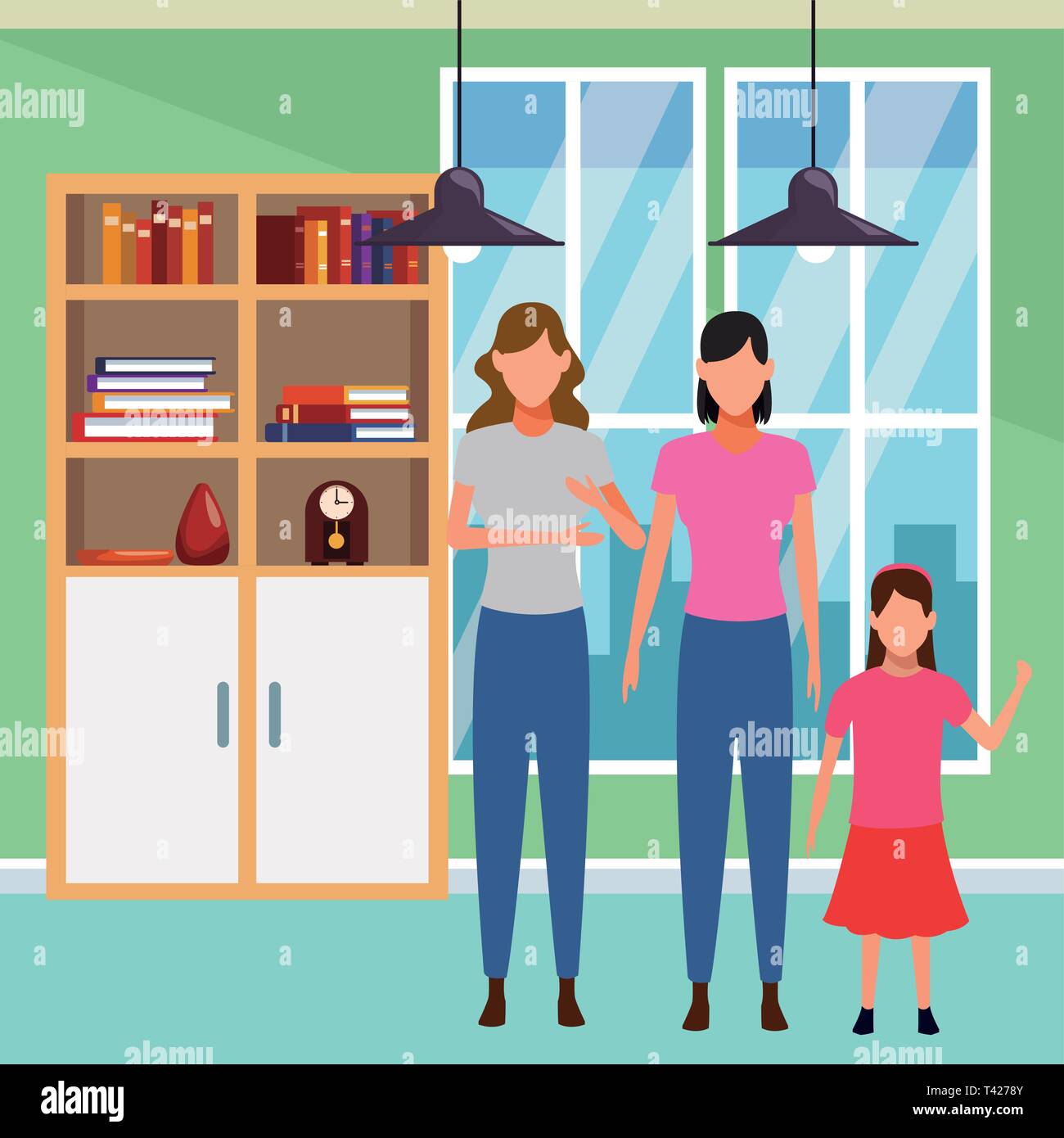 women with child avatar cartoon character Stock Vector Image & Art - Alamy