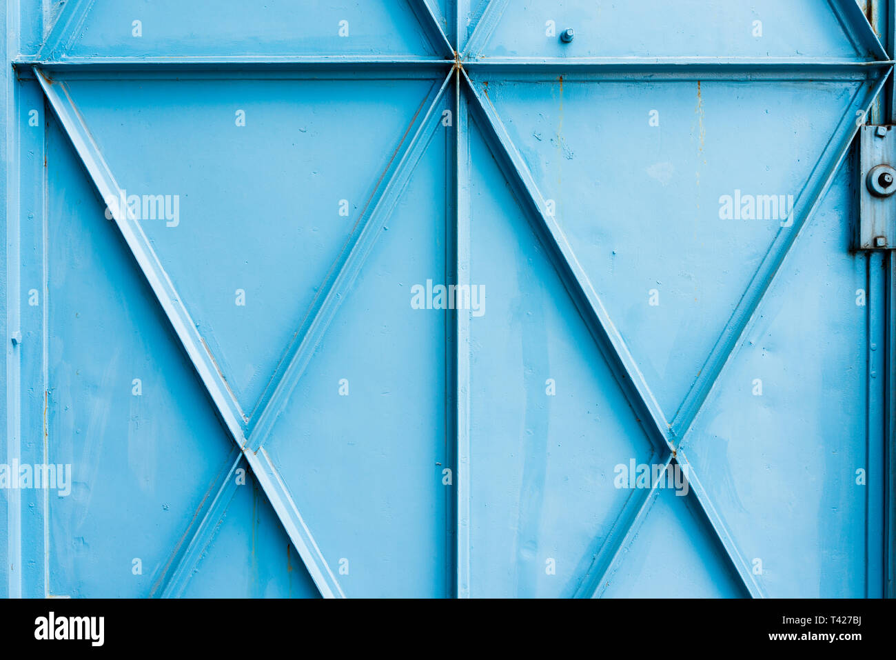 metal industrial shutters - old blue detail aged vintage textured zinc ...