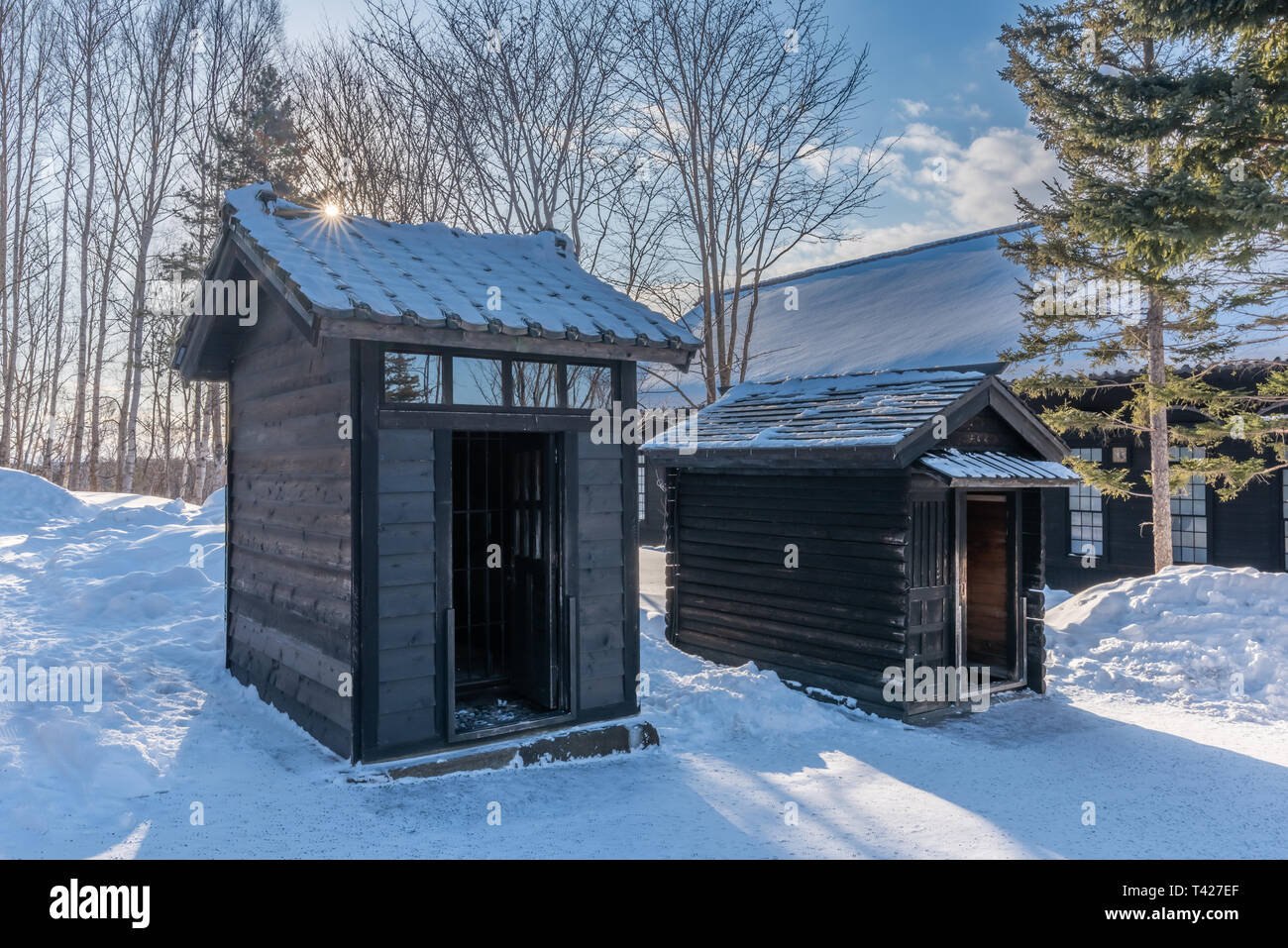 Abashiri, Japan, Feb 16, 2019- The Abashiri Prison Museum is an outdoor ...