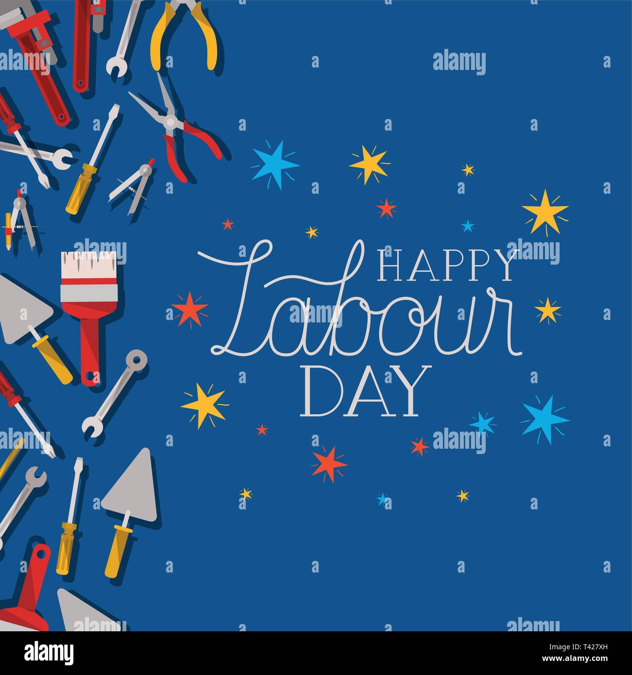 set of tools construction labour day frame Stock Vector Image & Art - Alamy