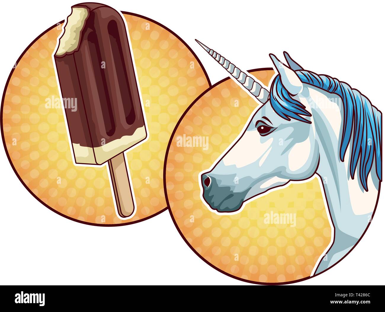 Cute beautiful unicorn pop Stock Vector Images - Alamy