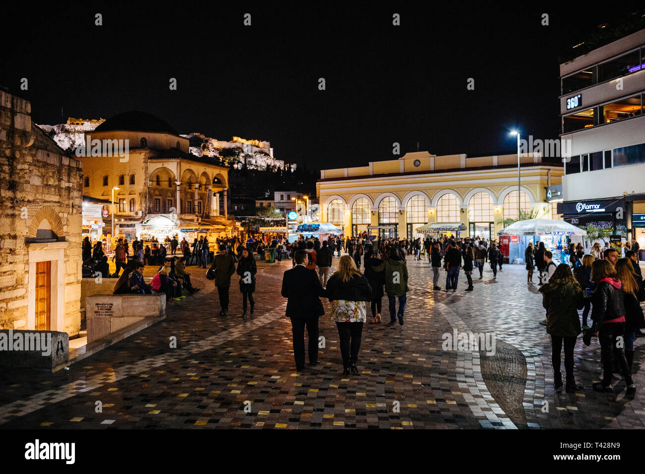 Busy monastiraki square athens hi-res stock photography and images - Alamy