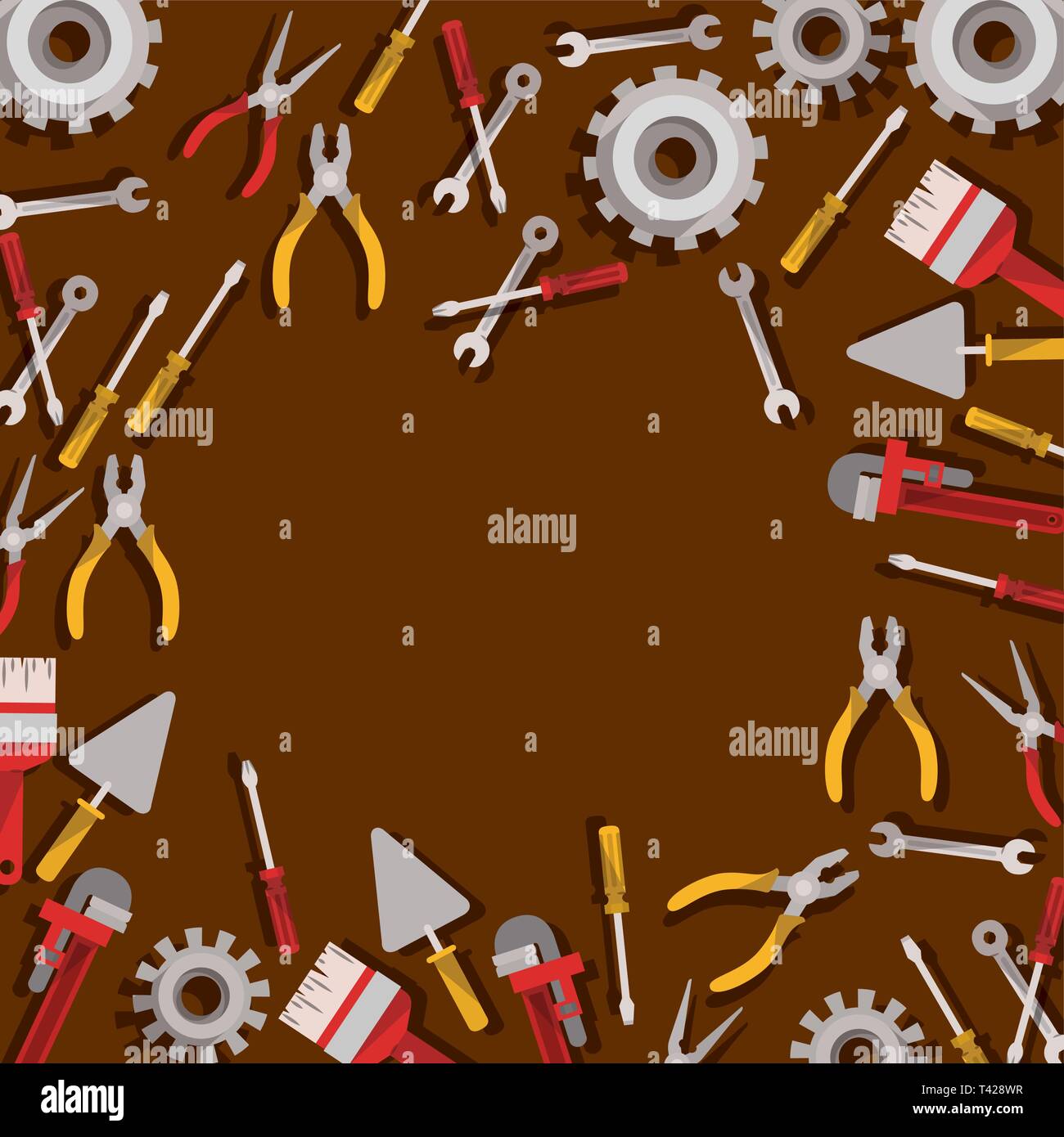 set of tools construction frame Stock Vector Image & Art - Alamy