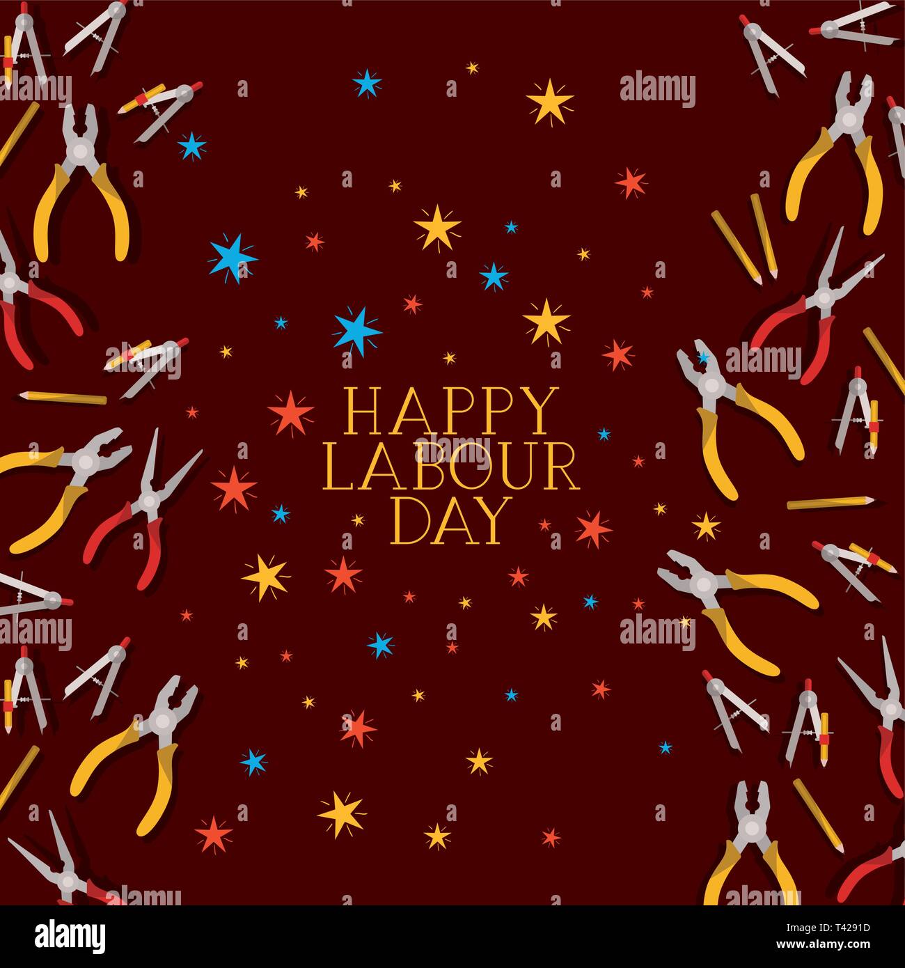 set of tools construction labour day frame Stock Vector Image & Art - Alamy