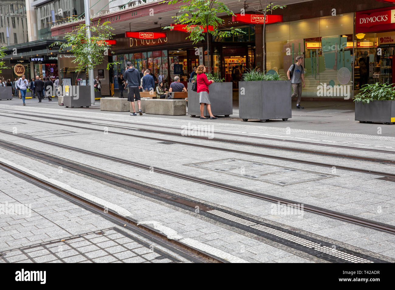 Completed part of CBD light rail in Sydney george street,Sydney ...