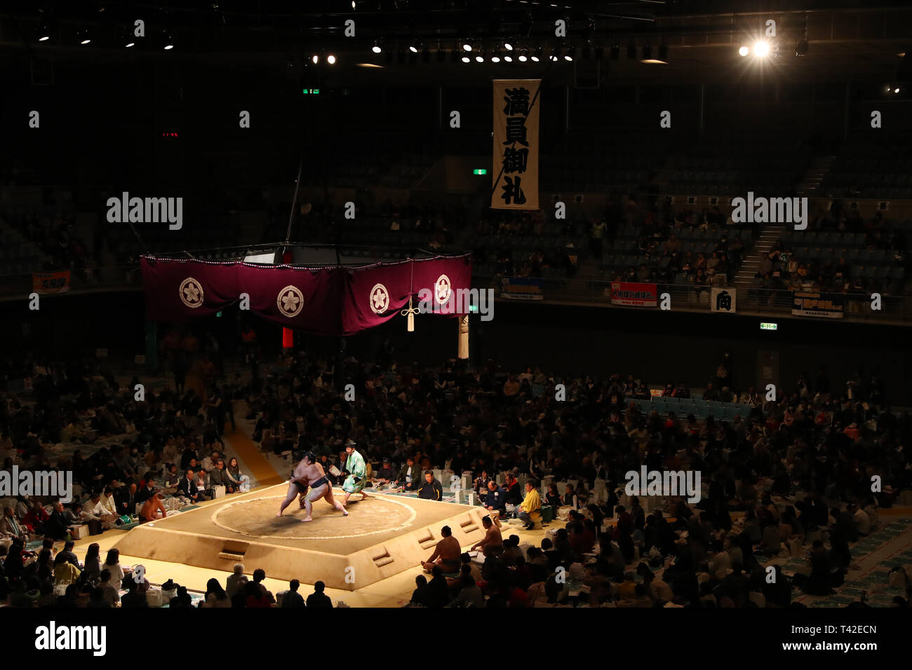 Kanagawa, Japan. 12th Apr, 2019. General view Sumo : Kawasaki Sumo ...