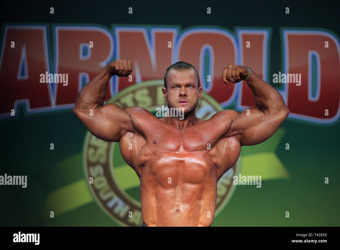 Sao Paulo, Brazil. 12th Apr, 2019. Bodybuilder participates in the ...