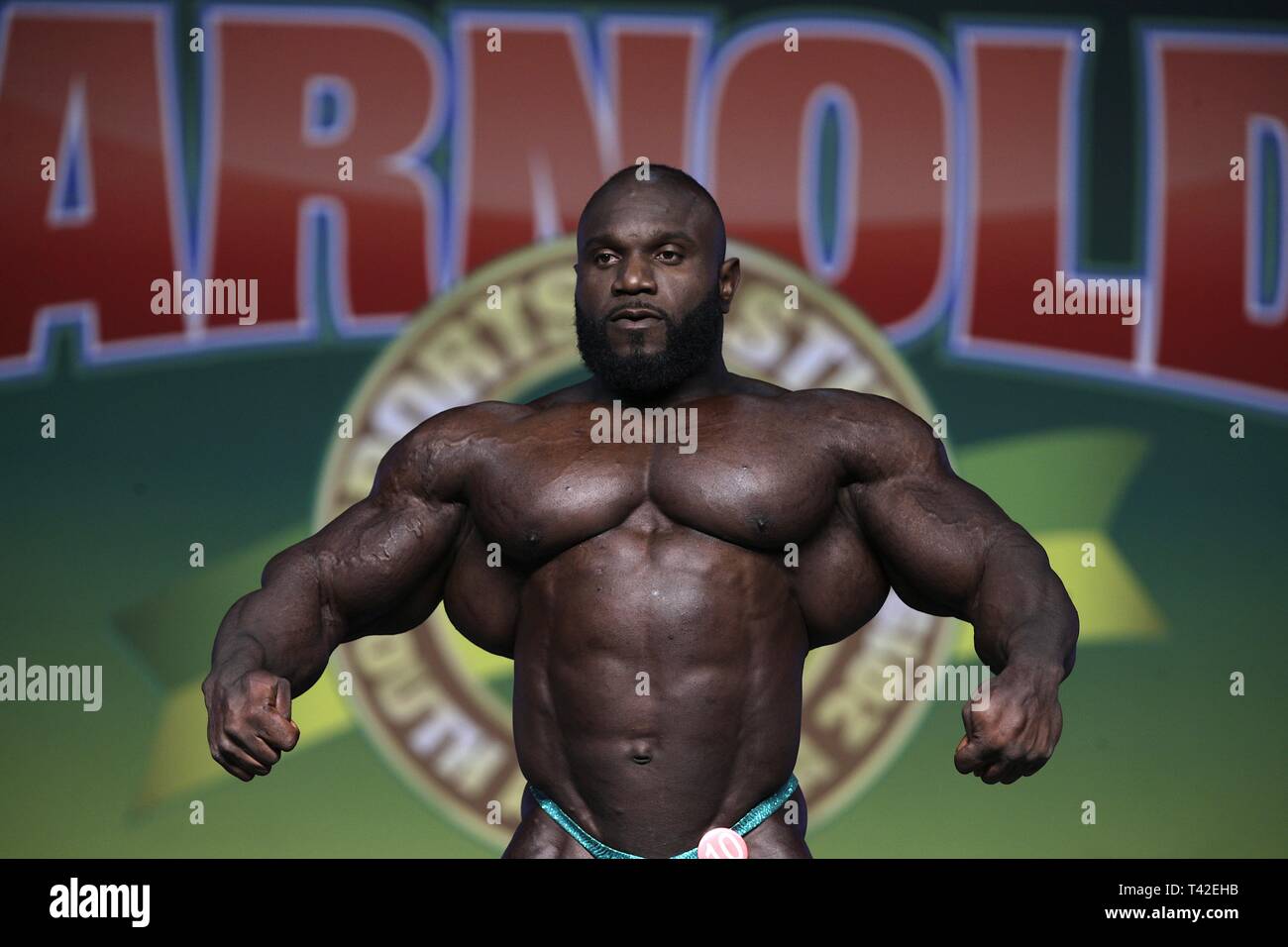 Sao Paulo, Brazil. 12th Apr, 2019. Bodybuilder participates in the ...