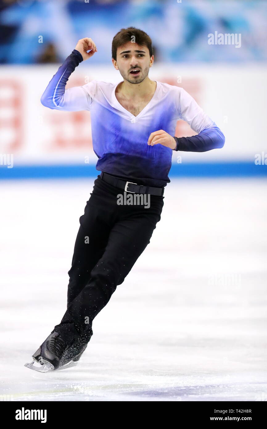 Marinemesse Fukuoka, Fukuoka, Japan. 12th Apr, 2019. Kevin Aymoz (FRA ...