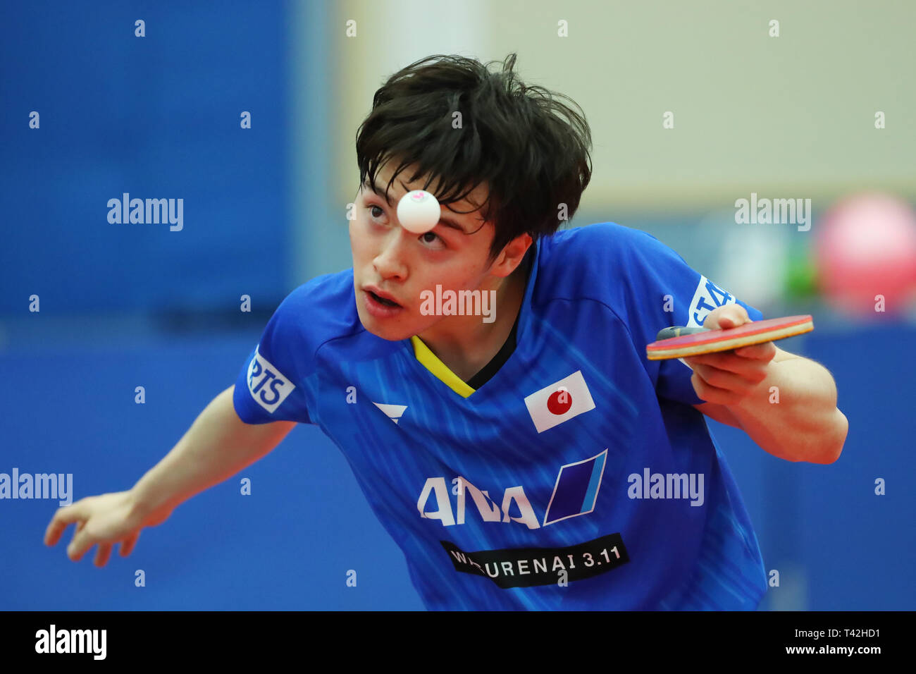 Tokyo, Japan. 13th Apr, 2019. Masataka Morizono (JPN) Table Tennis ...