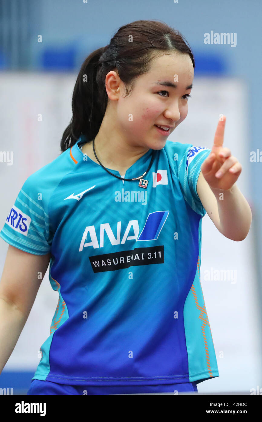 Tokyo, Japan. 13th Apr, 2019. Mima Ito (JPN) Table Tennis : Official ...