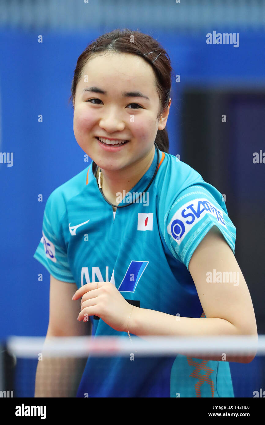 Tokyo, Japan. 13th Apr, 2019. Mima Ito (JPN) Table Tennis : Official ...