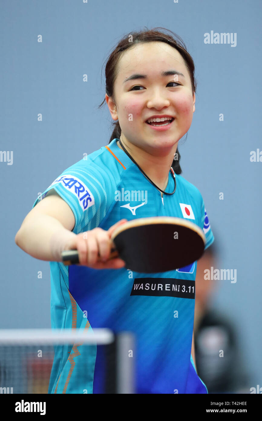 Tokyo, Japan. 13th Apr, 2019. Mima Ito (JPN) Table Tennis : Official ...