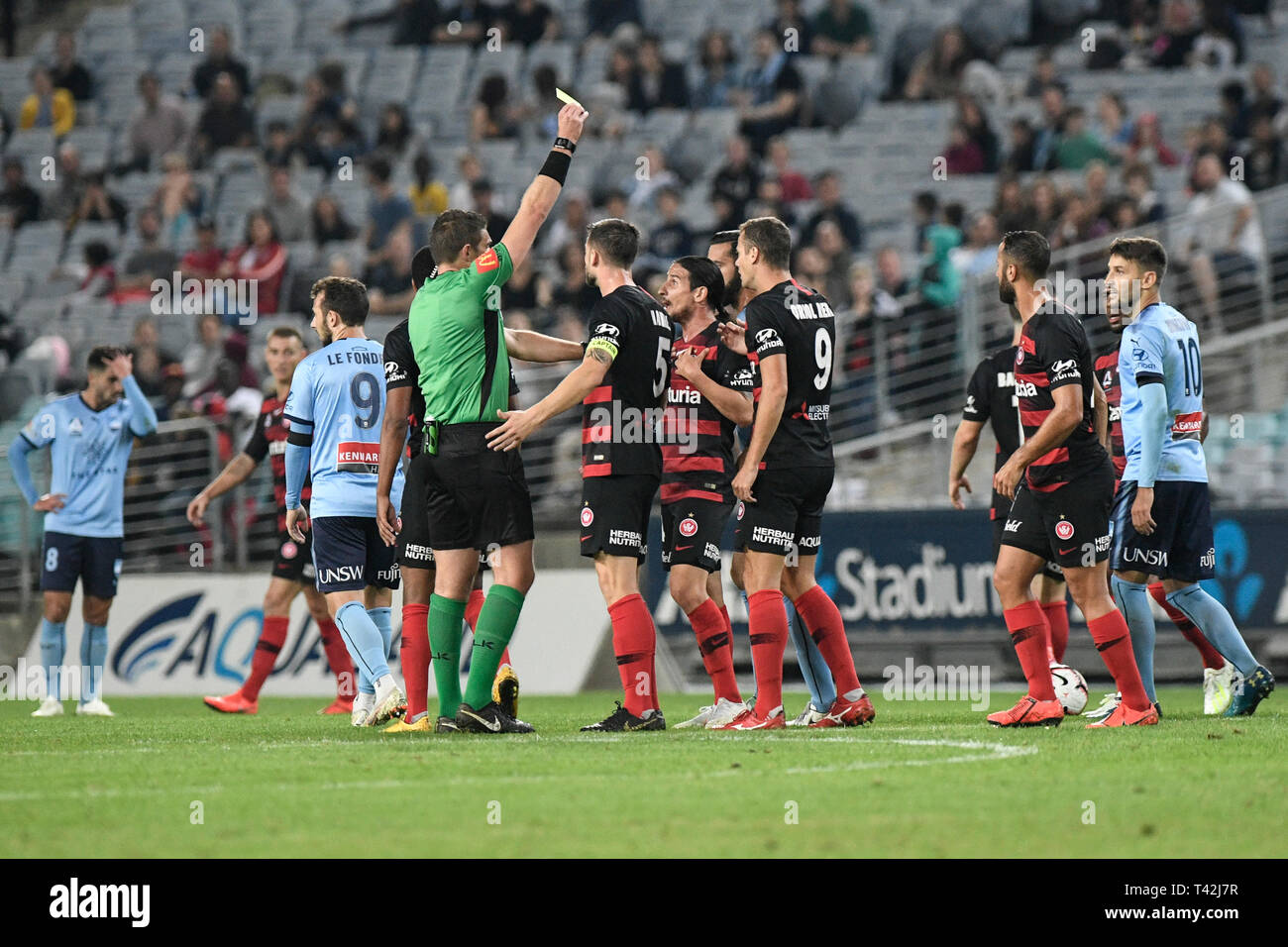 ANZ Stadium, Sydney, Australia. 13th Apr, 2019. A League football ...