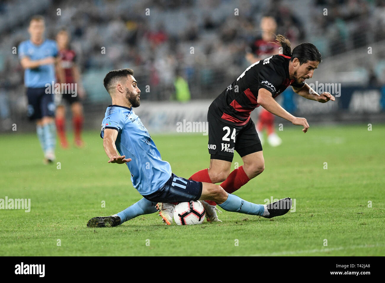 ANZ Stadium, Sydney, Australia. 13th Apr, 2019. A League football ...