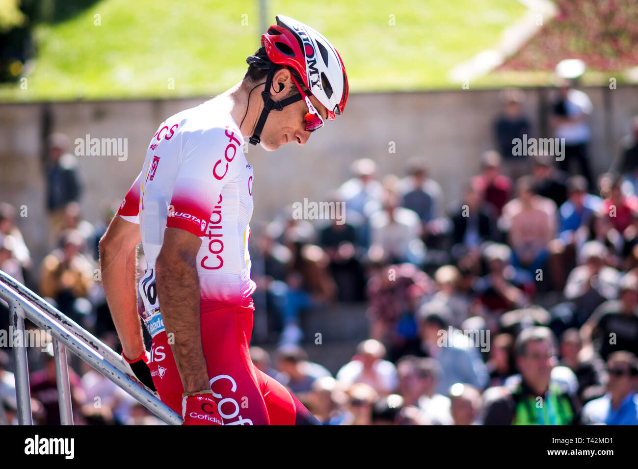 Eibar, Spain.13th April, 2019. Luis Angel Mate (Cofidis) during ...