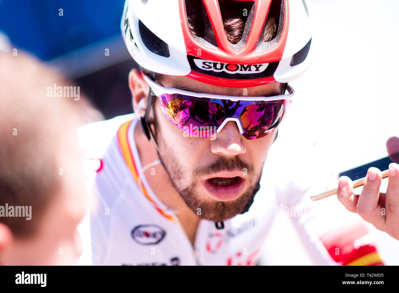 Eibar, Spain.13th April, 2019. Jesus Herrada (Cofidis) during 6th stage ...