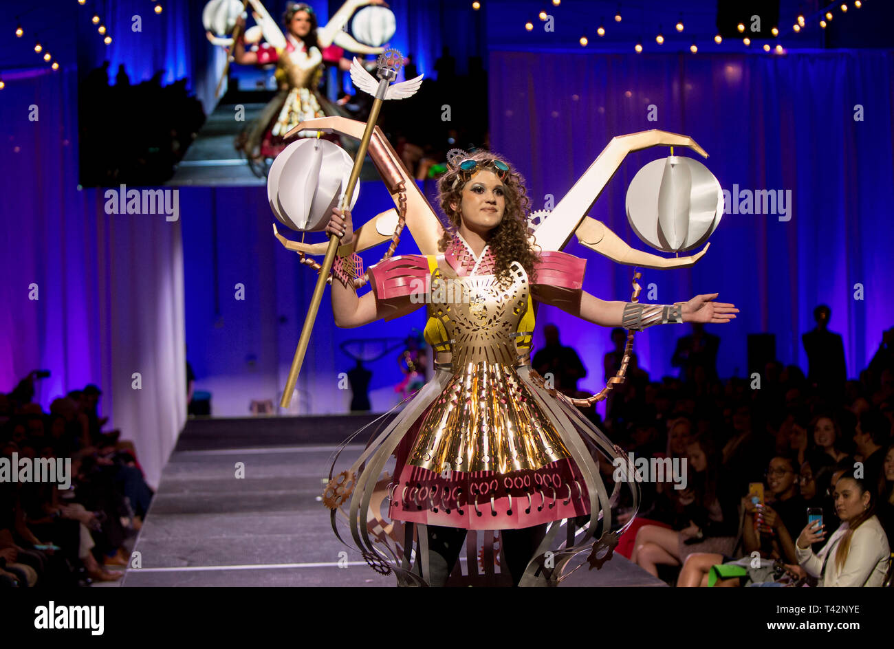 Aurora, Colorado, USA. 12th Apr, 2019. A model walks the runway during ...