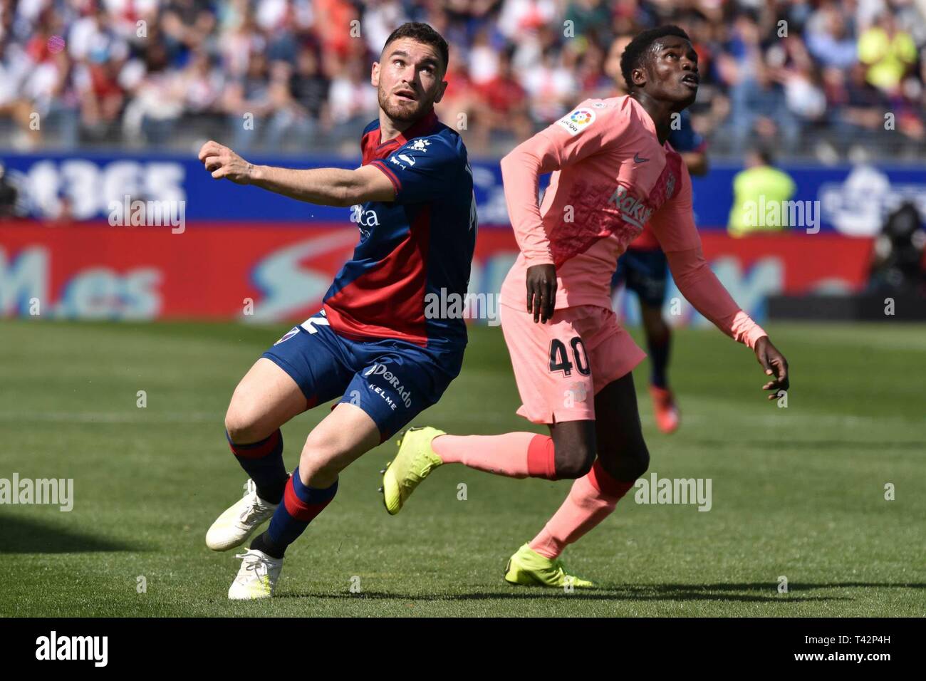 Alcoraz stadium, Huesca, Spain. 13th April 2019. 13th April 2019 ...