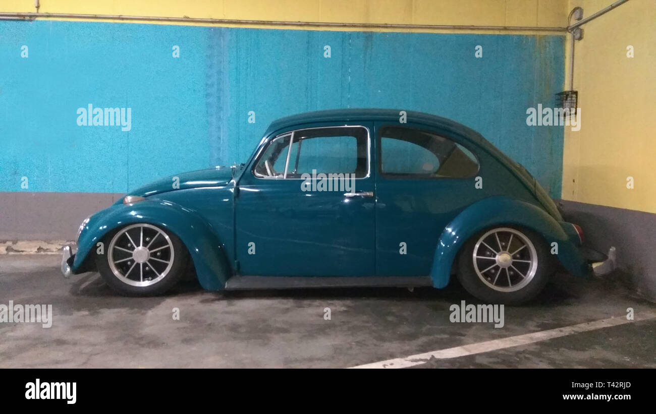 Budapest, Hungary - July 5, 2018: German vintage Volkswagen beetle car ...