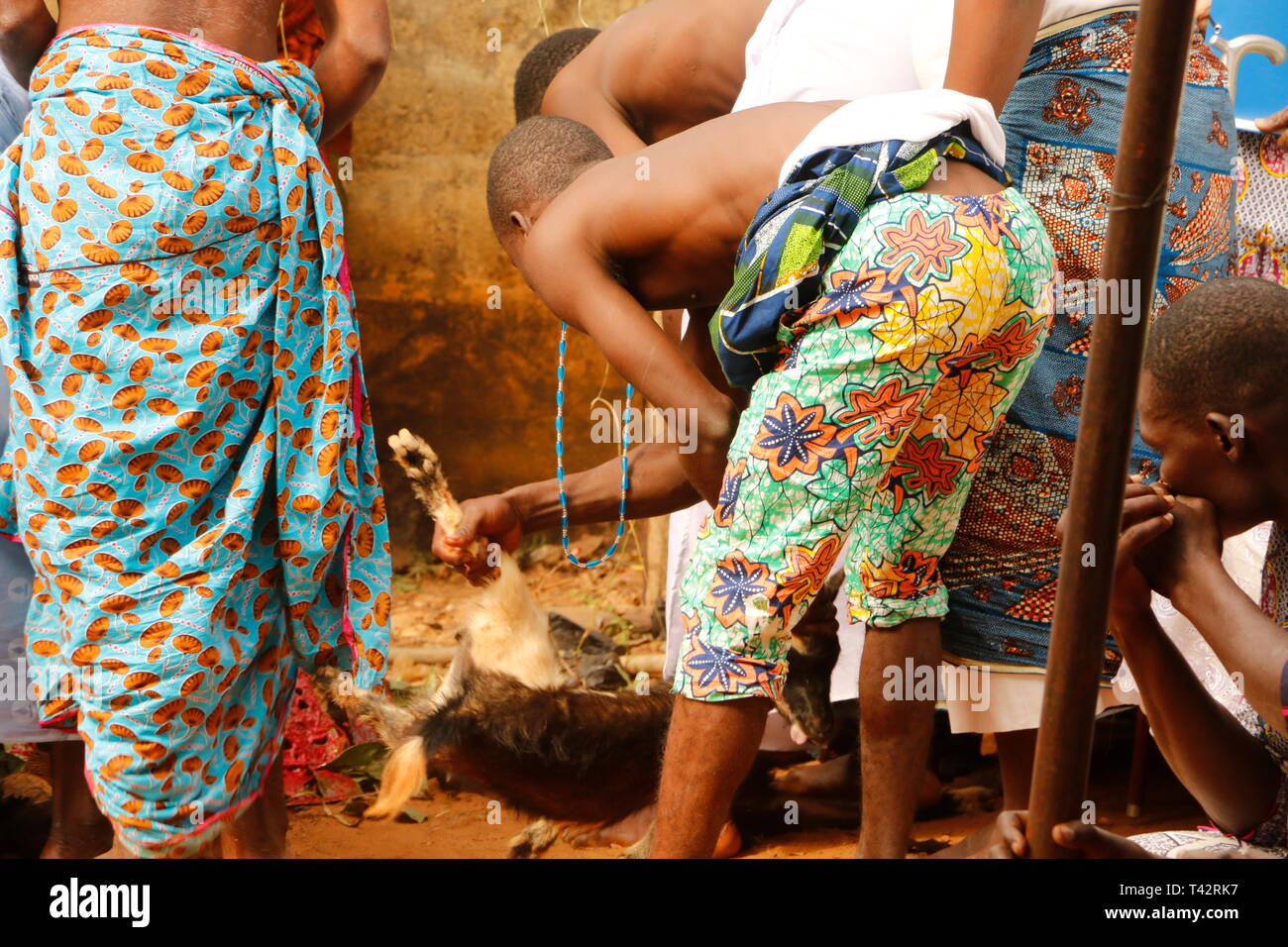 Ouidah, Benin, Voodoo festival in the center of Ouidah on 10 january ...