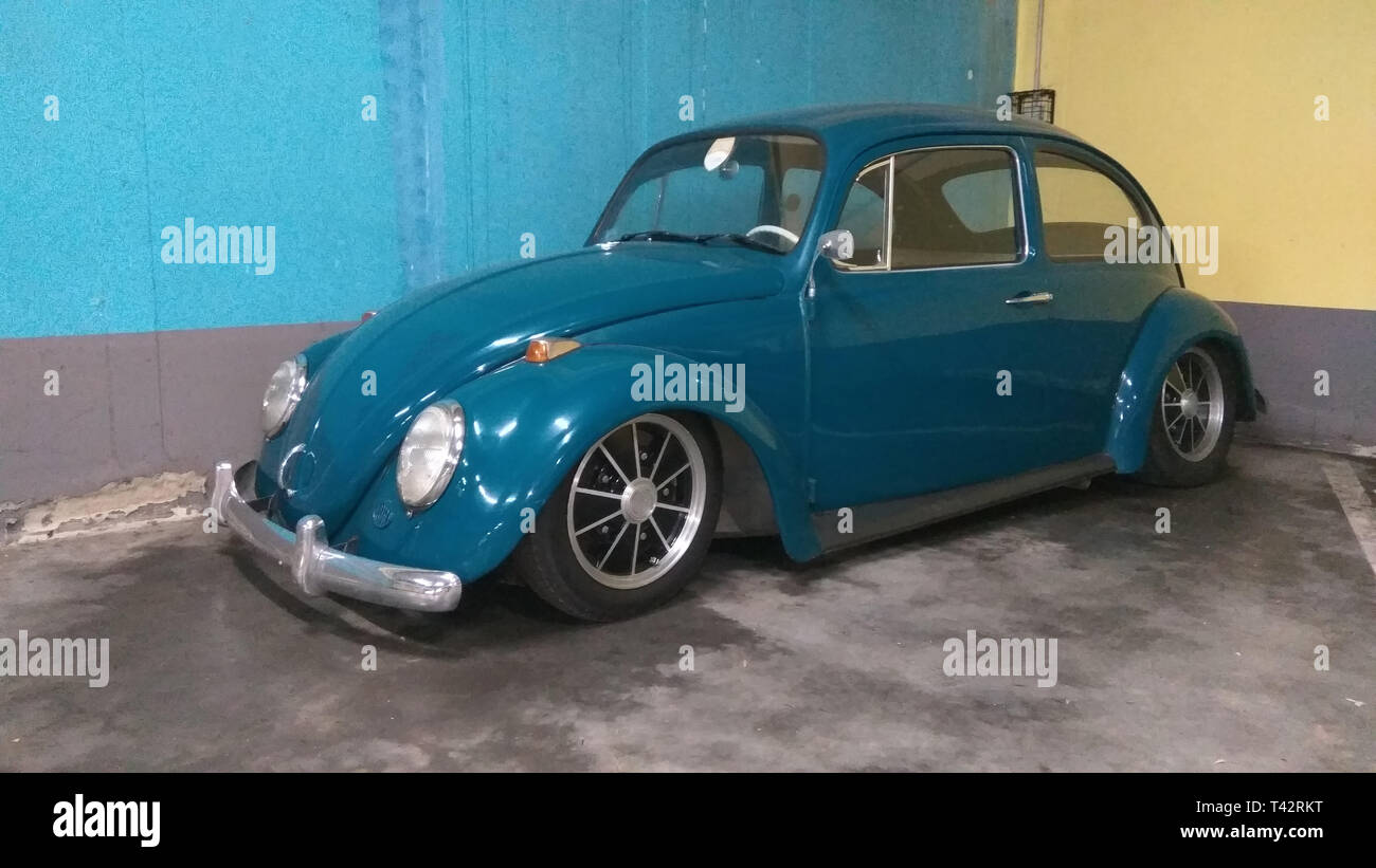Budapest, Hungary - July 5, 2018: German vintage Volkswagen beetle car ...