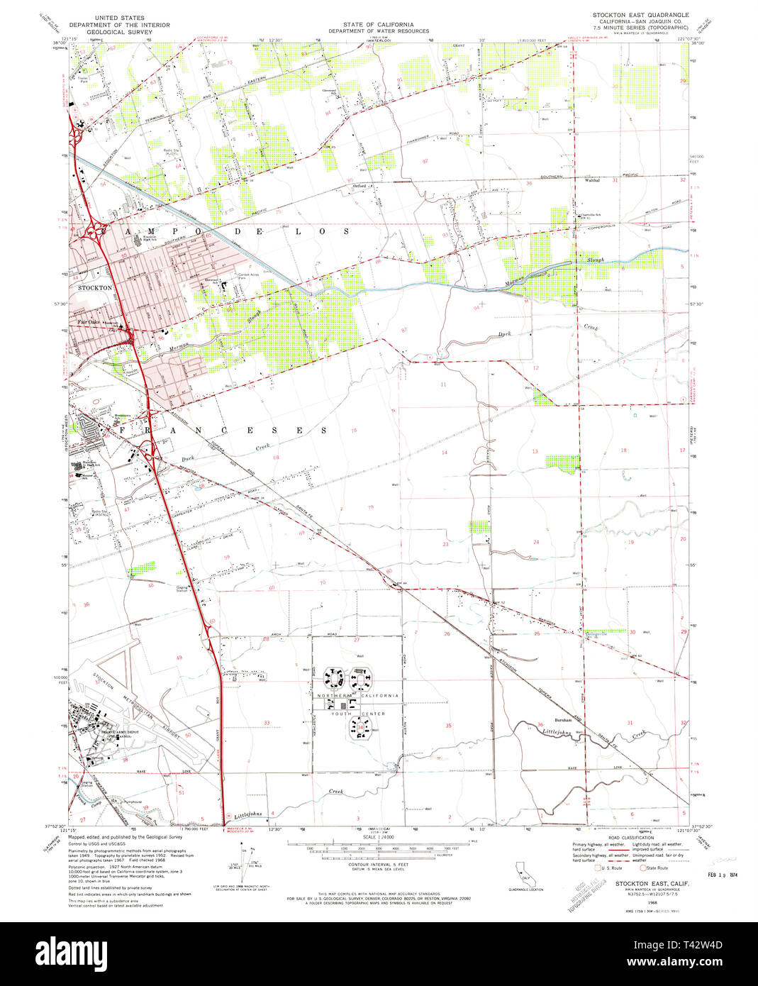 Map of stockton california hi-res stock photography and images - Alamy