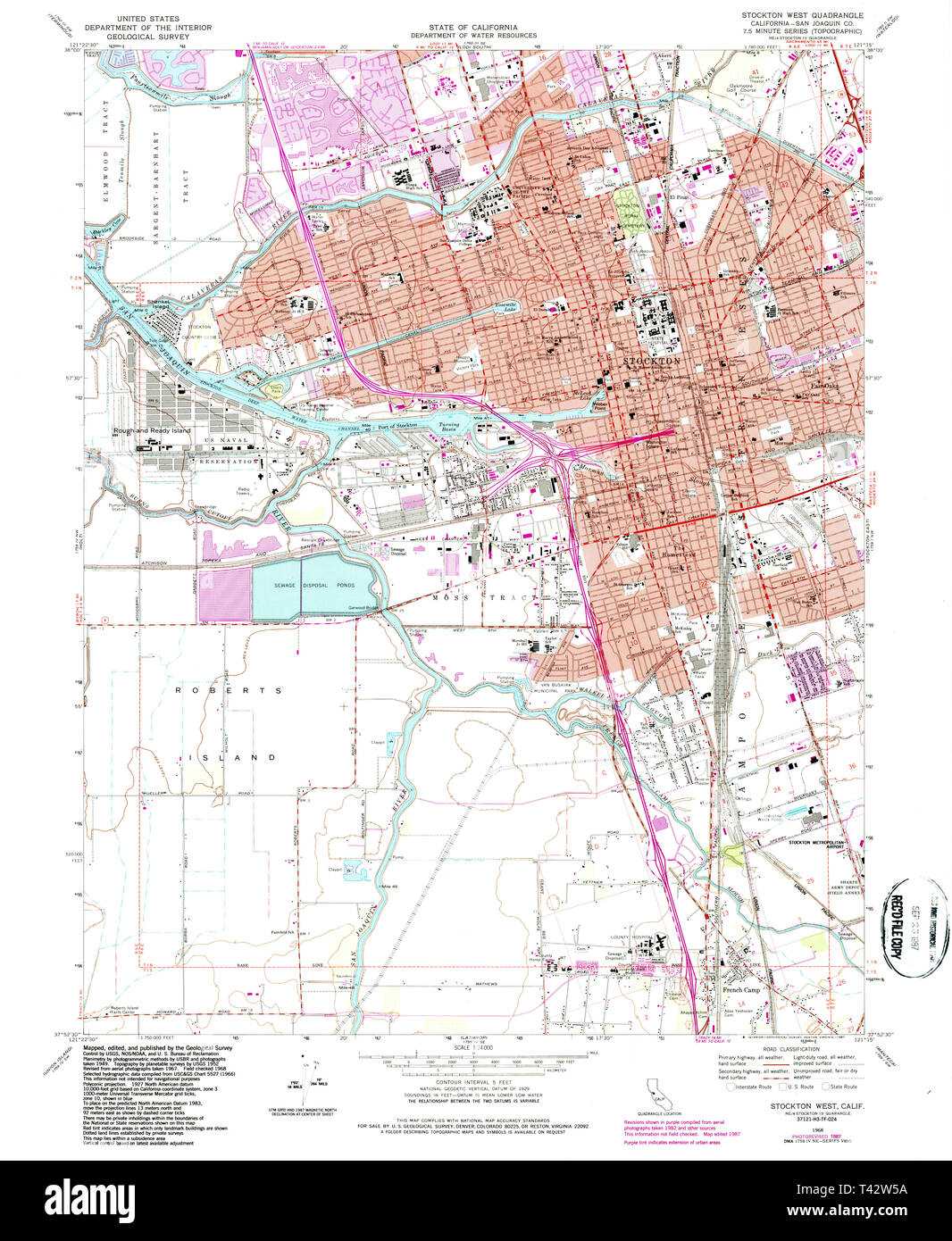 Map of stockton, ca Cut Out Stock Images & Pictures - Alamy