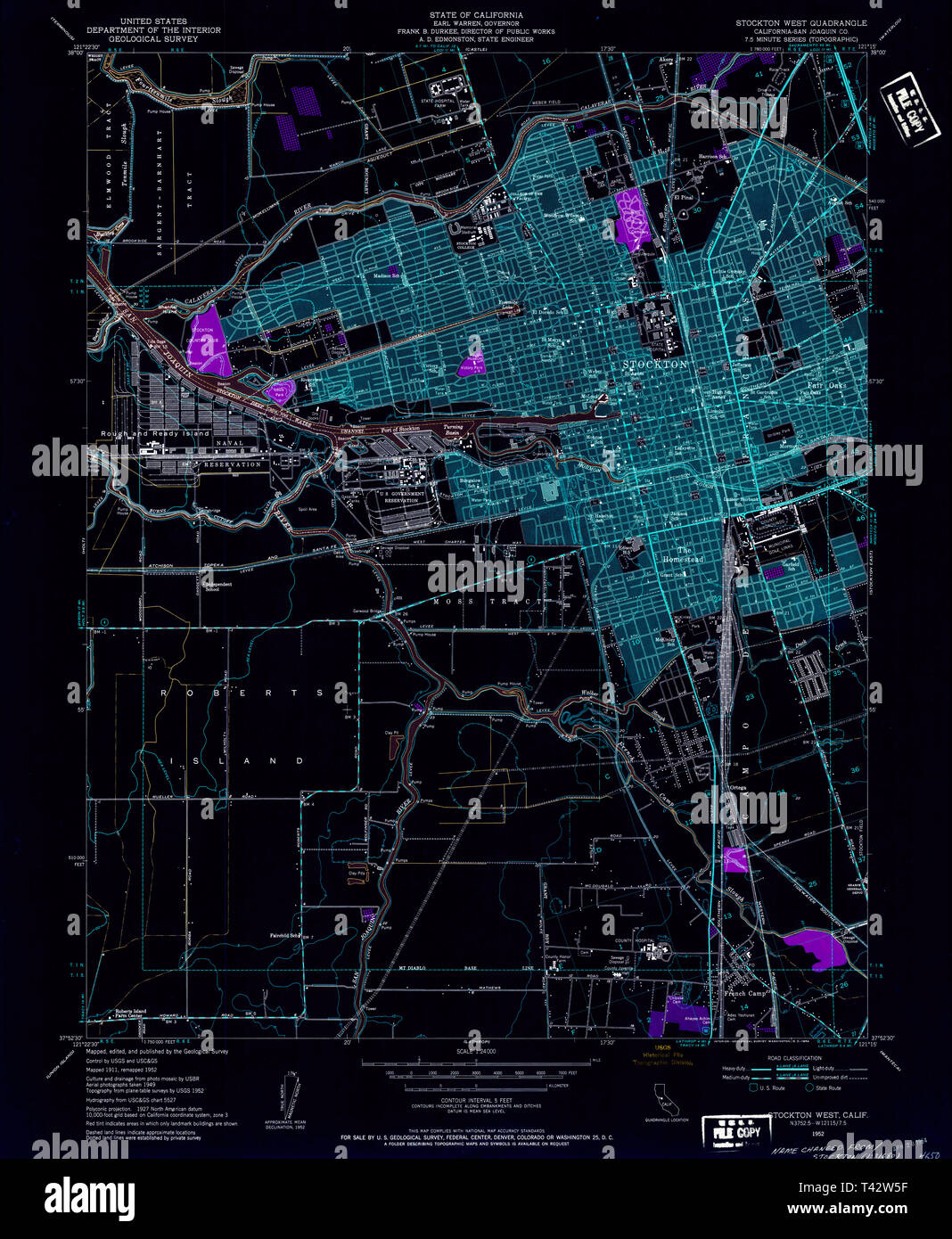 Map of stockton, ca hi-res stock photography and images - Alamy