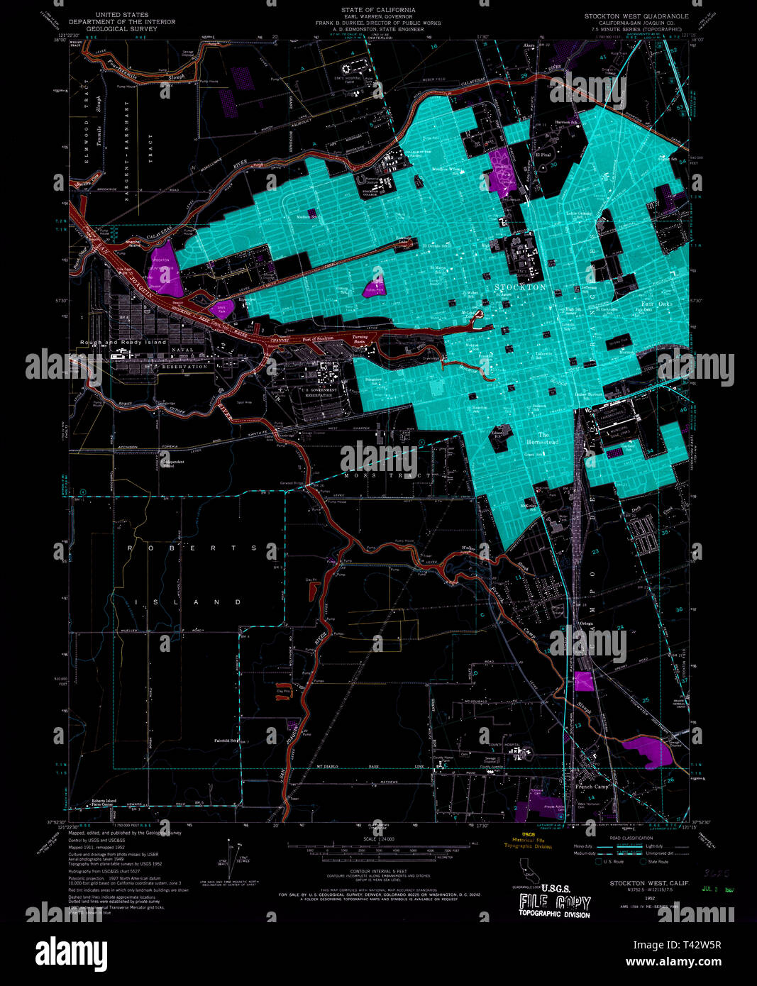 Map of stockton, ca hi-res stock photography and images - Alamy