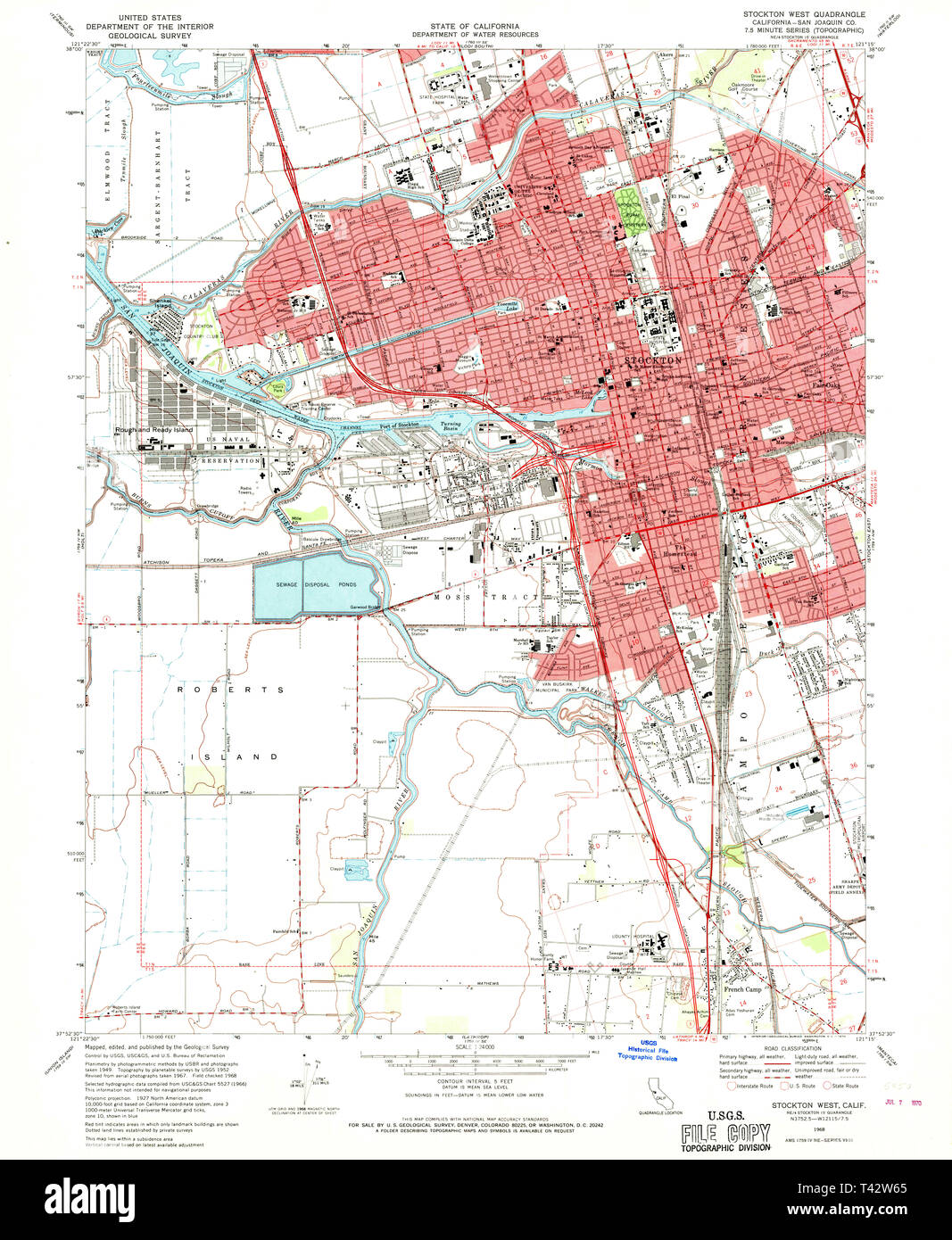 Map of stockton, ca Cut Out Stock Images & Pictures - Alamy