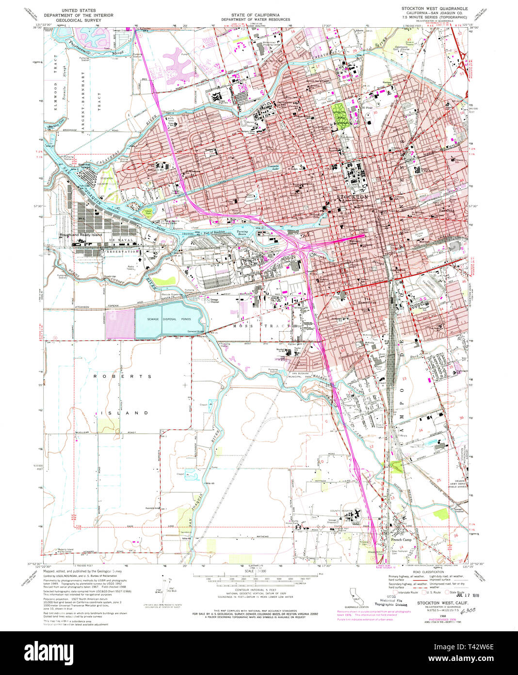 Map of stockton california hi-res stock photography and images - Alamy