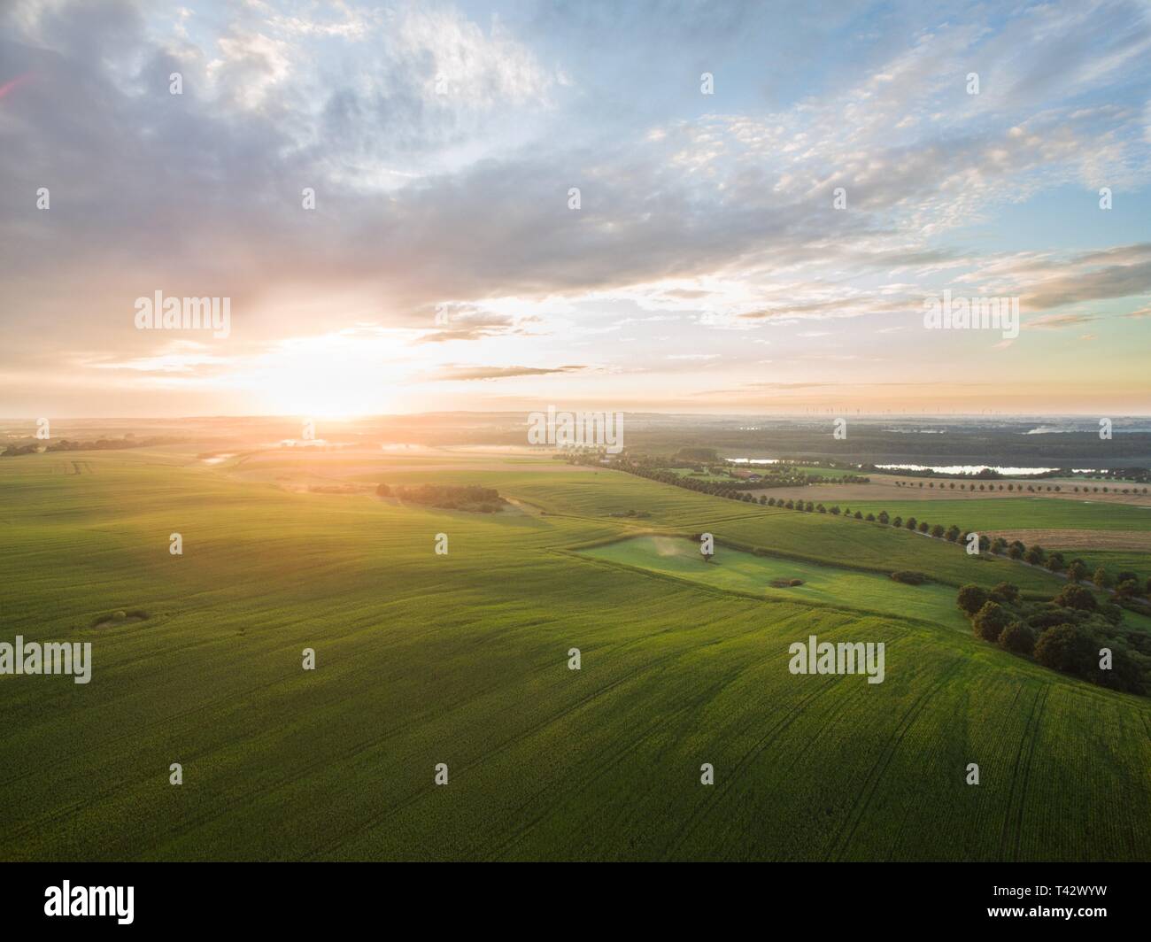 Farmer corn field sunset hi-res stock photography and images - Alamy
