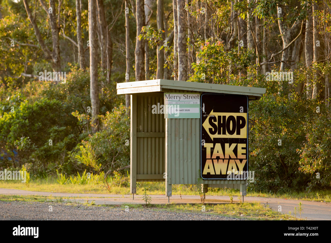 Bus stop sign australia hi-res stock photography and images - Alamy