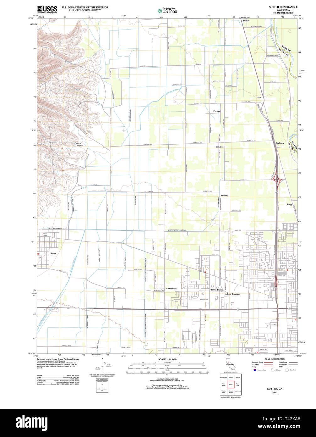 Sutter map Cut Out Stock Images & Pictures - Alamy