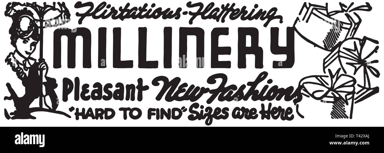 Millinery 1950 hi-res stock photography and images - Alamy