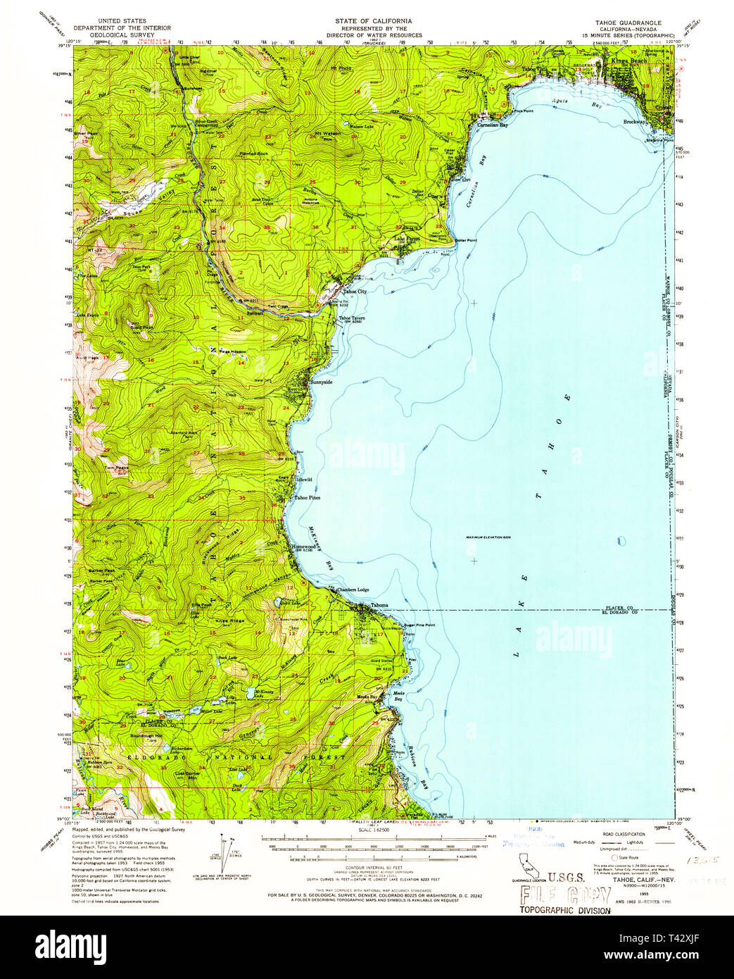 Tahoe map hi-res stock photography and images - Alamy