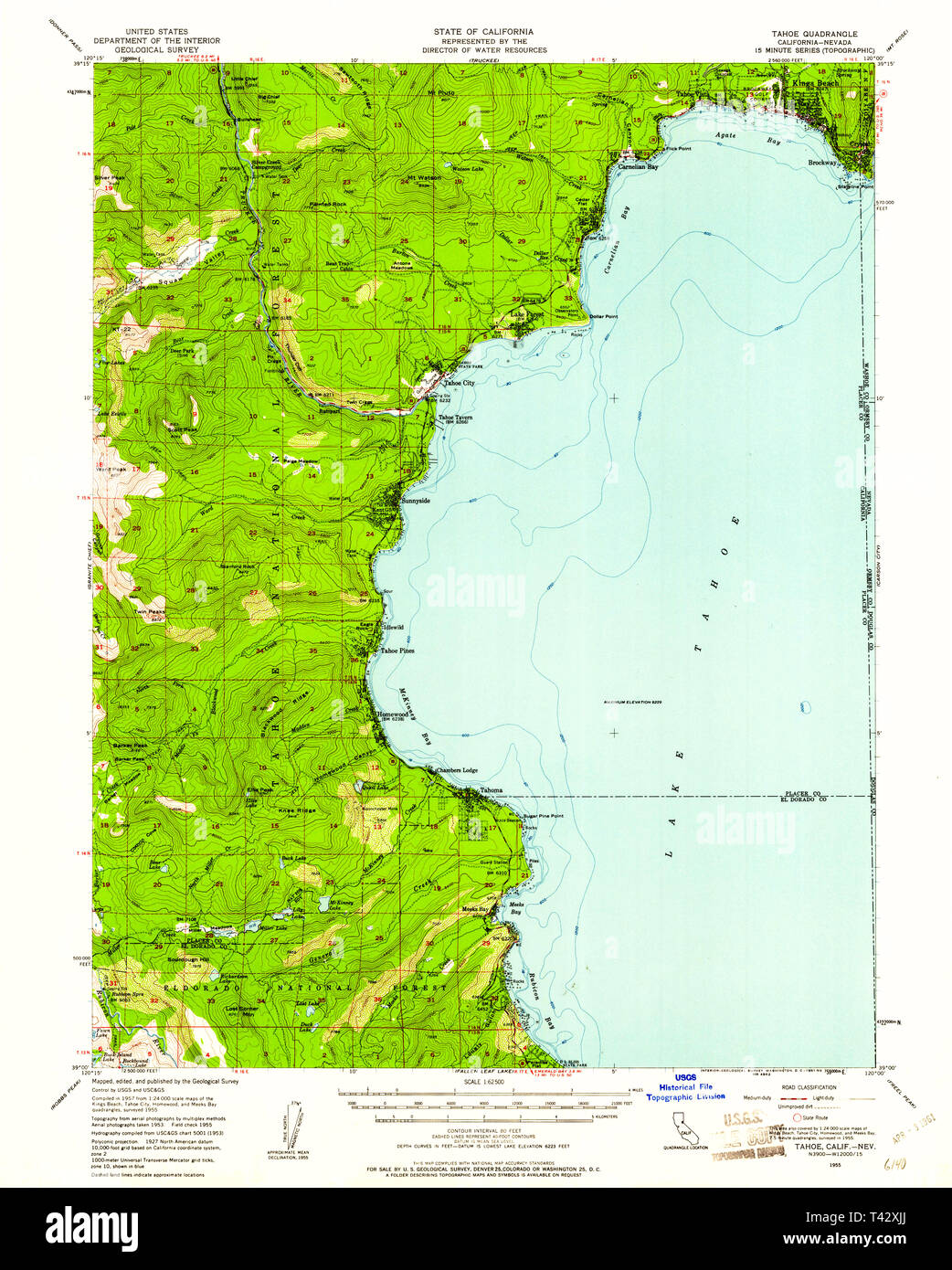 Tahoe map hi-res stock photography and images - Alamy