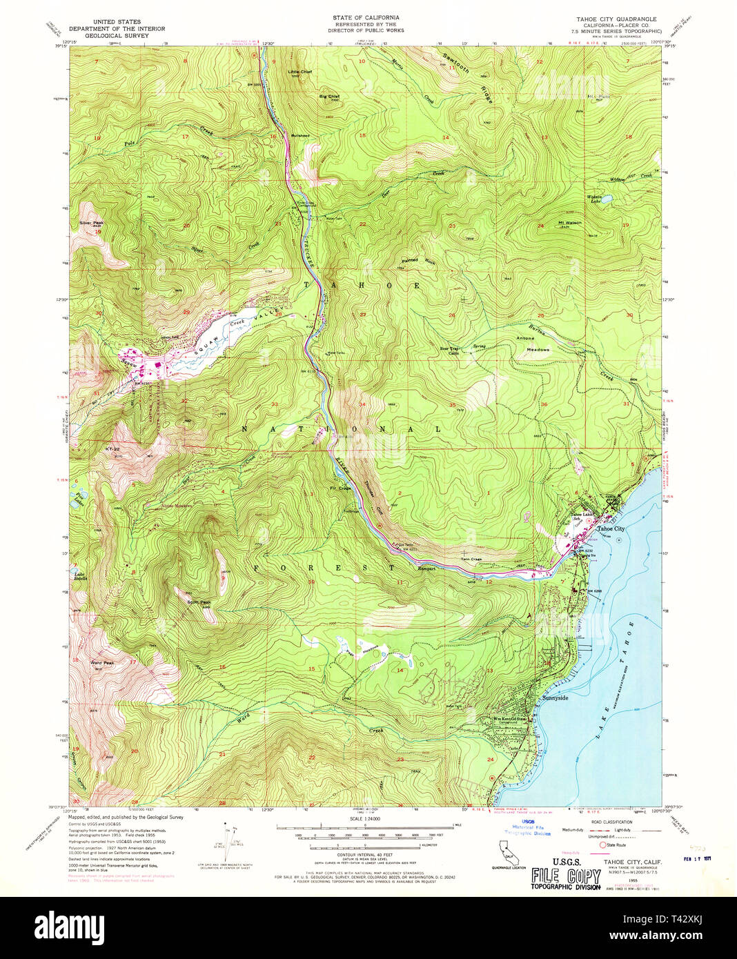 Tahoe map hi-res stock photography and images - Alamy
