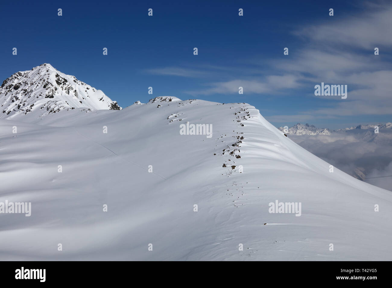 Berge um Davos / Mountains around Davos Stock Photo - Alamy