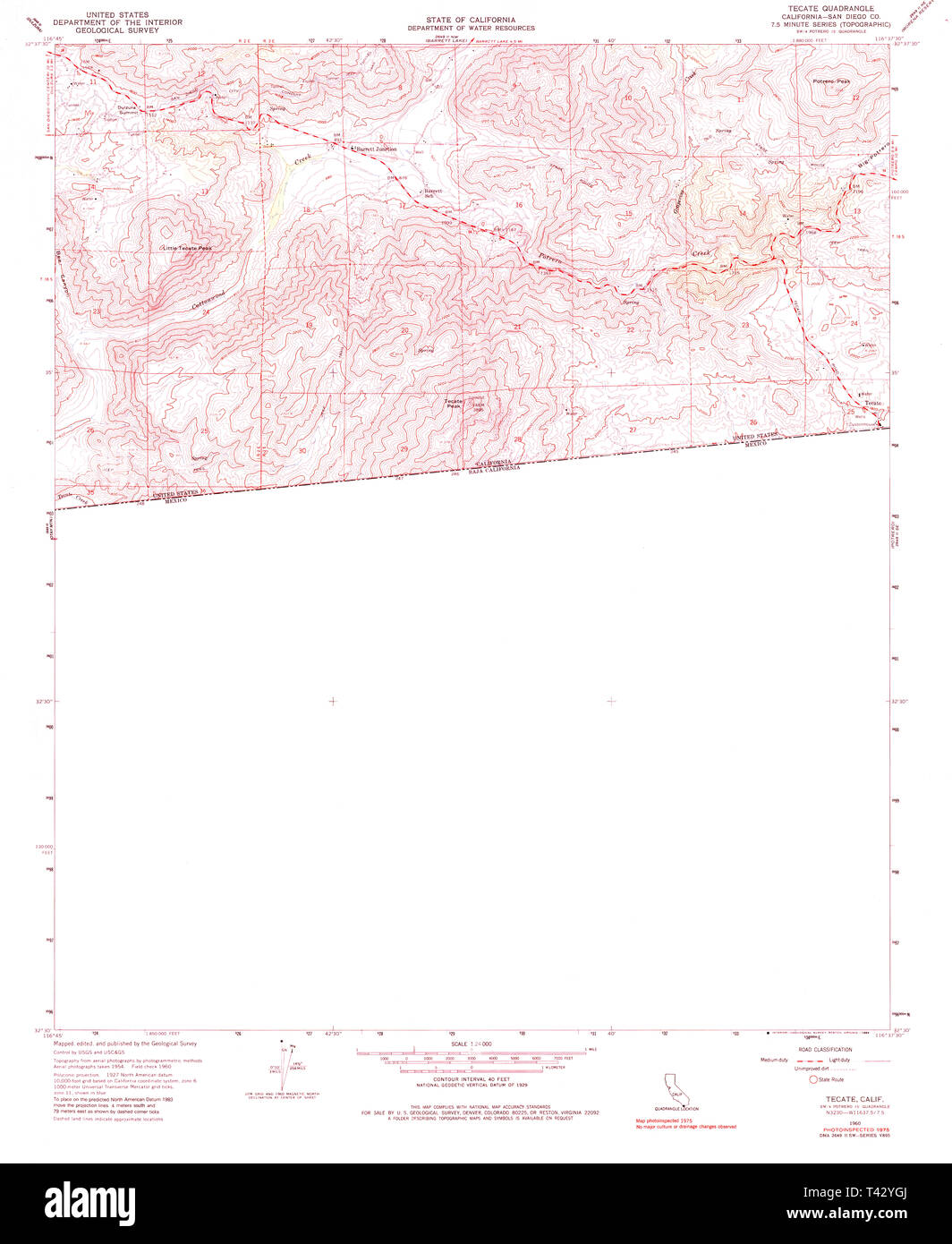 California map 1960 hi-res stock photography and images - Alamy